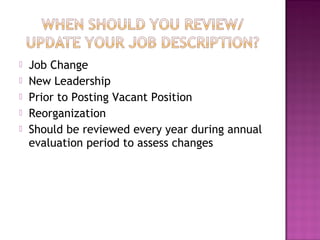 How to write an effective job description | PPT