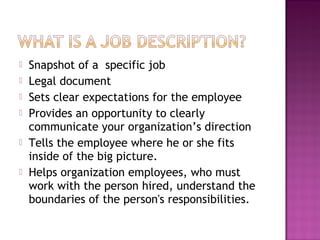 How to write an effective job description | PPT