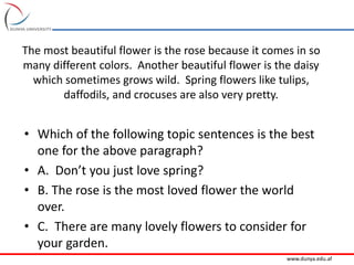 How to write an effective paragraph | PPTX