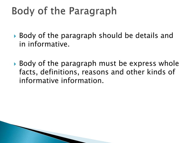 How to write an effective paragraph | PPT