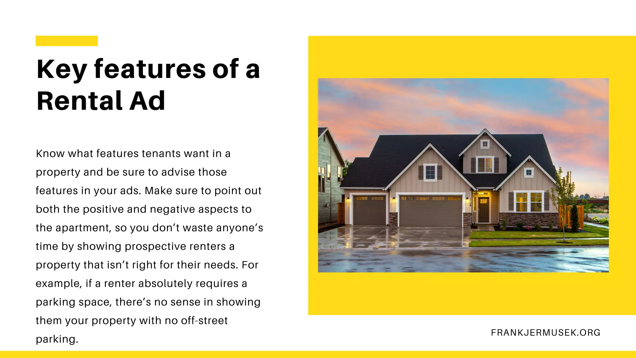 How to write an effective rental ad - Frank Jermusek | PPT