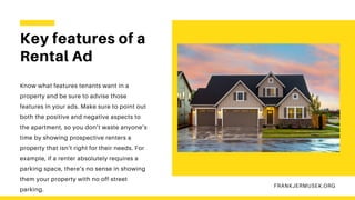 How to write an effective rental ad - Frank Jermusek | PPT