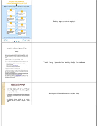 How To Write An Effective Research Paper | PDF