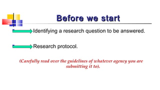 How to write an effective research proposal. | PPT