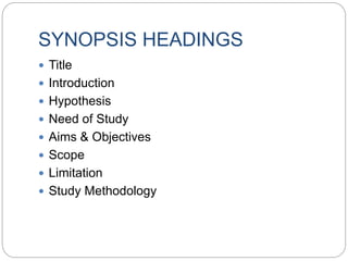 HOW TO WRITE AN EFFECTIVE SYNOPSIS.pptx