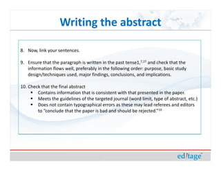 How to write an effective title and abstract and choose appropriate ...