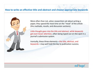 How to write an effective title and abstract and choose appropriate ...