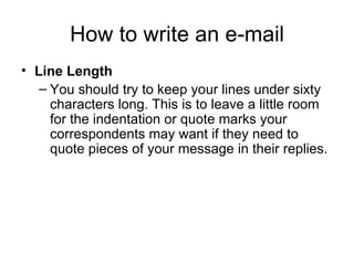 How to write an e-mail | PPT
