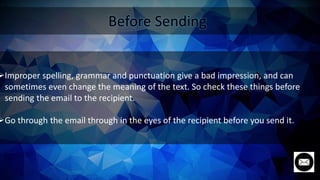How to write an email | PPTX