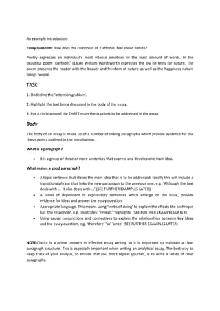 How to write an english essay booklet | DOCX