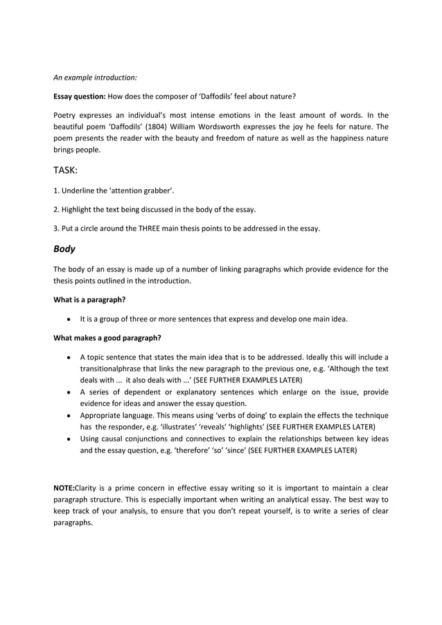 How to write an english essay booklet | DOCX