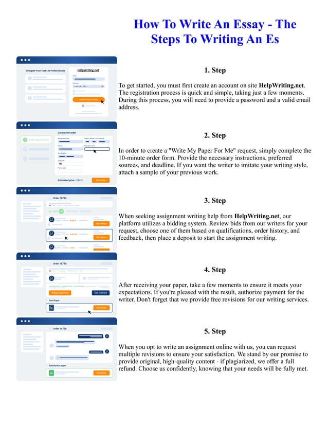 How To Write An Essay - The Steps To Writing An Es | PDF