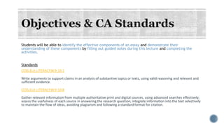 How to Write an Essay 101 | PPTX