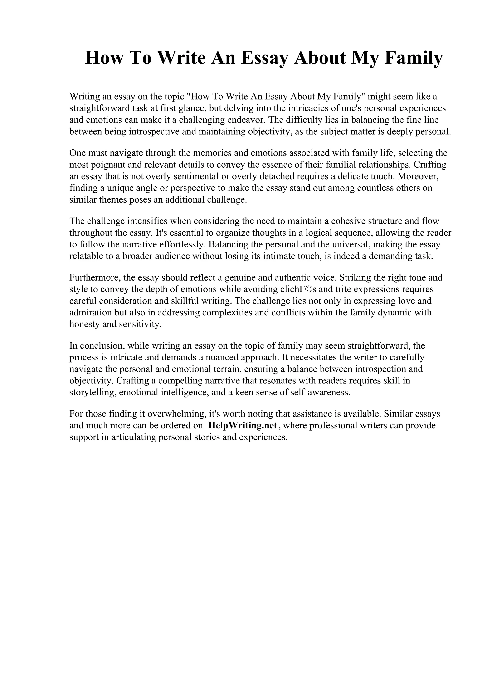 How To Write An Essay About My Family.pdf