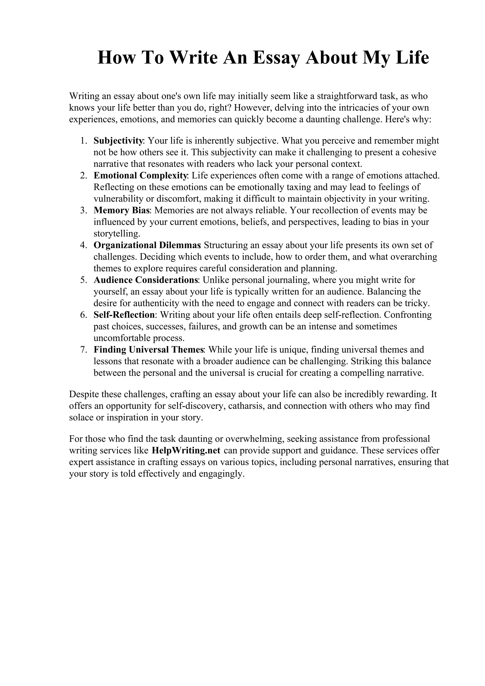 How To Write An Essay About My Life. Dental Hygiene College - Aplus ...