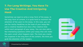 How to write an essay hook | PPTX