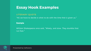 How to write an essay hook | PPTX