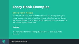 How to write an essay hook | PPTX