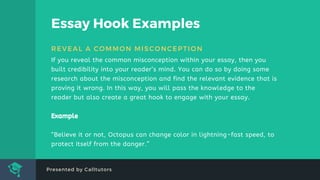 How to write an essay hook | PPTX