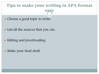 How to write an essay in apa format | PPT