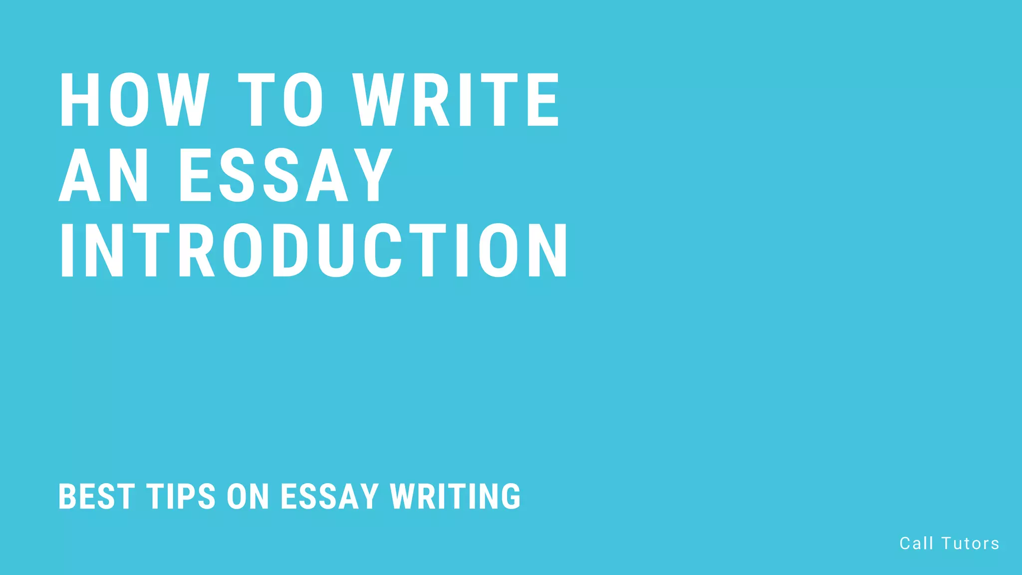 How to write an essay introduction | PPT