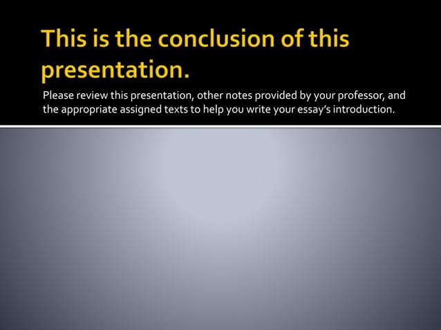 How to write an essay introduction presentation | PPTX