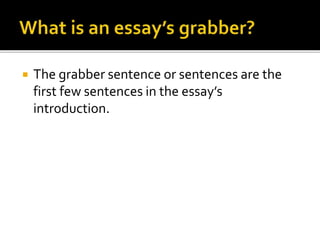 How to write an essay introduction presentation | PPTX