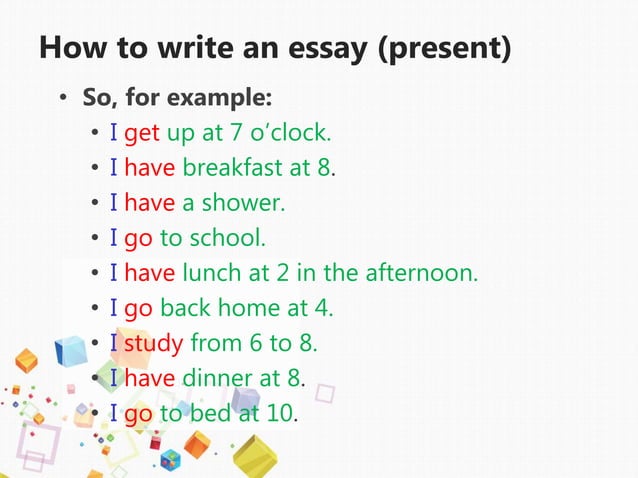 How to write an essay (present tense) | PPT