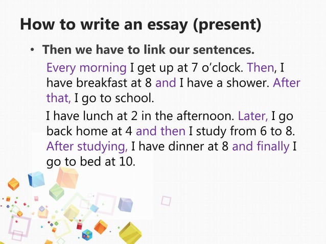 How to write an essay (present tense) | PPT