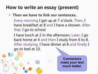 How to write an essay (present tense) | PPT