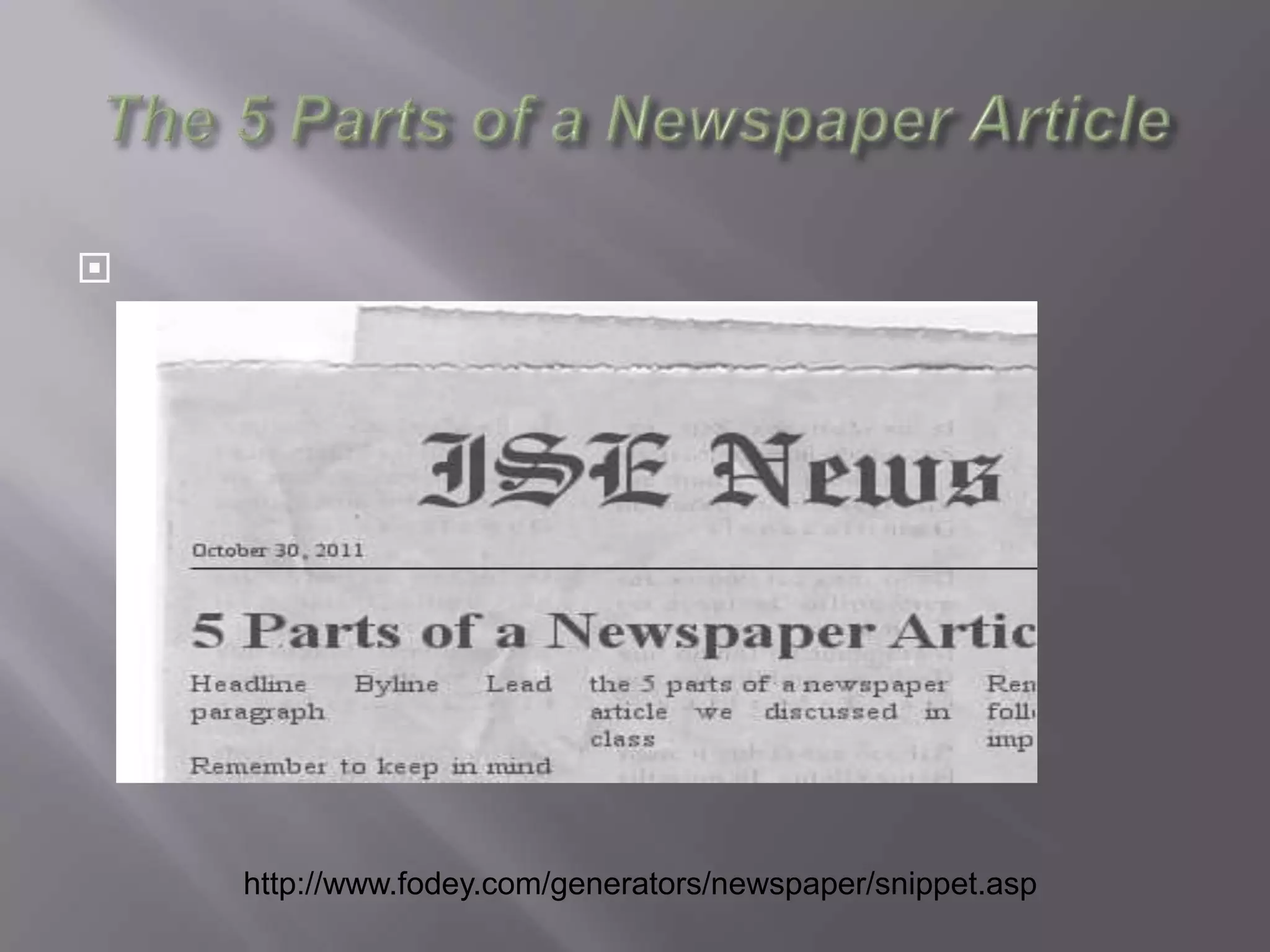 How to write a newpaper article revision | PPTX