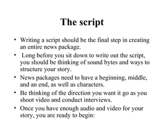 How to write a news package | PPT
