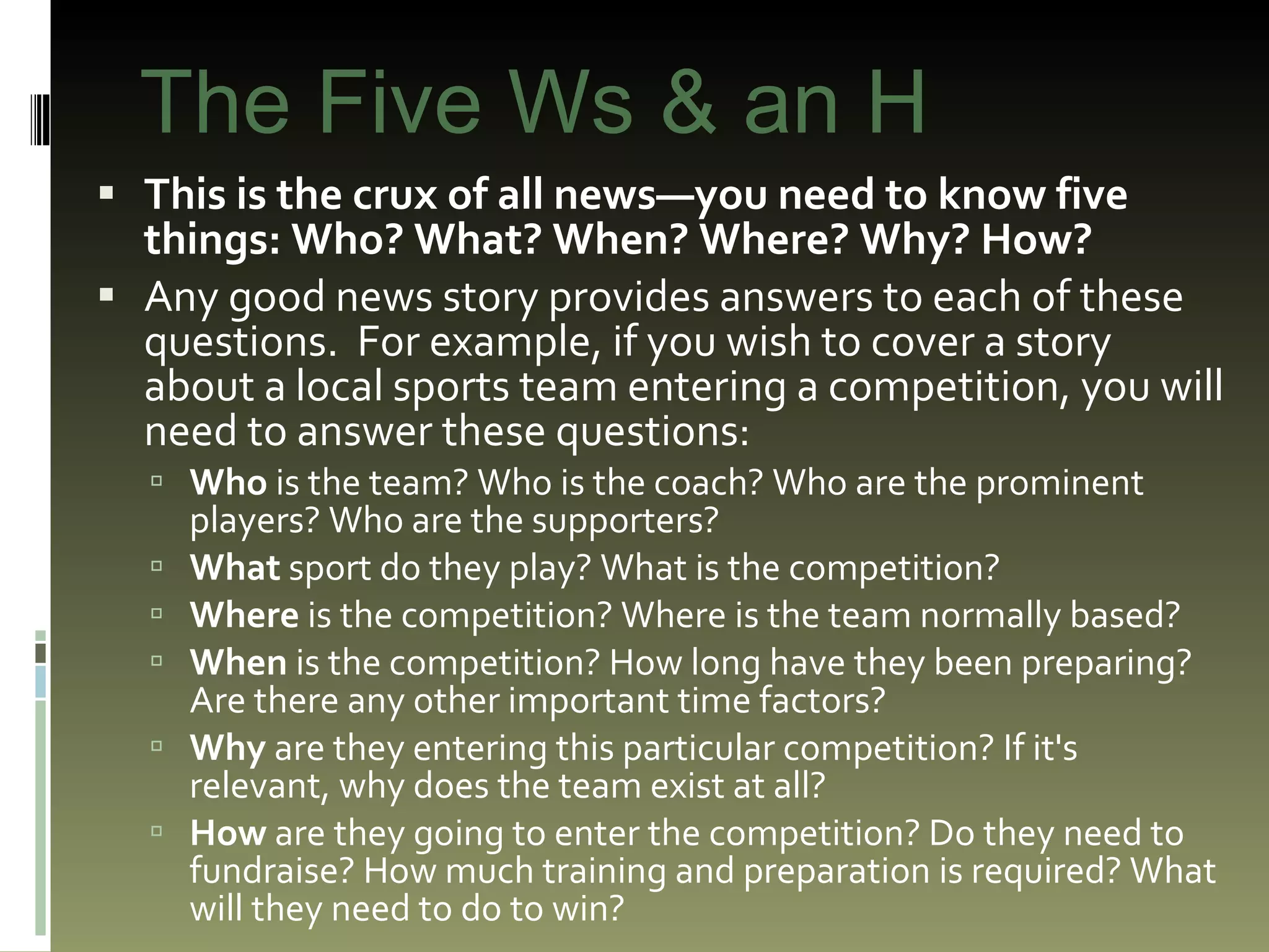 How To Write a News Story | PPT