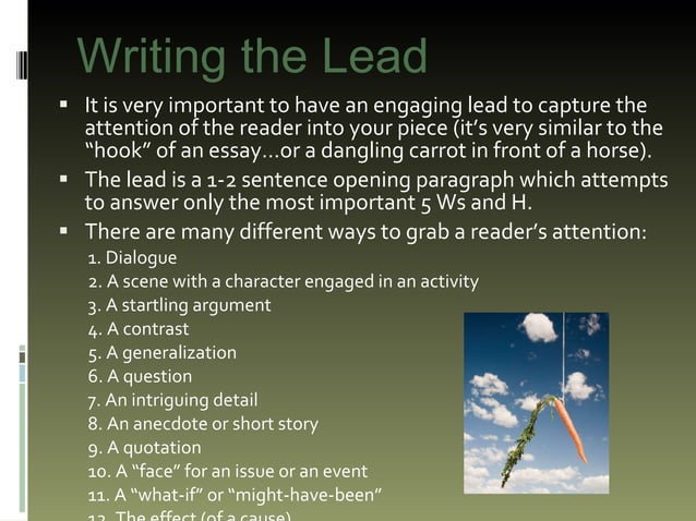 How To Write a News Story | PPT | Sports