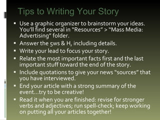 How To Write a News Story | PPT | Sports