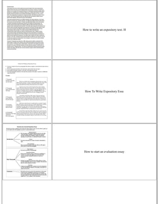 How To Write An Expository Essay Introduction | PDF