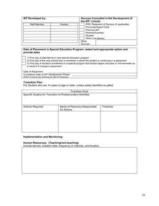 How to write an Individual Education Plan | PDF