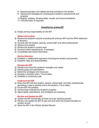 How to write an Individual Education Plan | PDF
