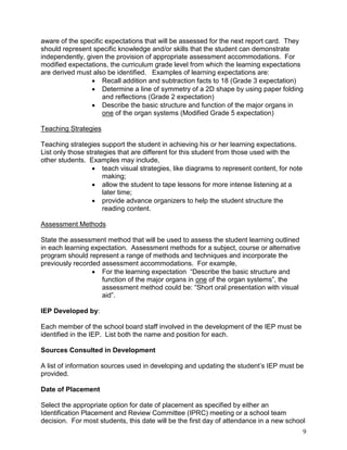 How to write an Individual Education Plan | PDF | Educational ...