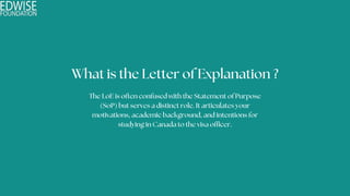 How to Write an Impressive LoE/SoP for a Canada Study Visa | PDF