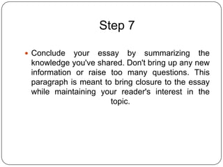 How to write an informative essay | PPTX