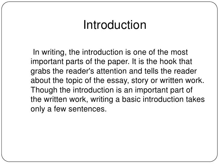 How to write an introduction