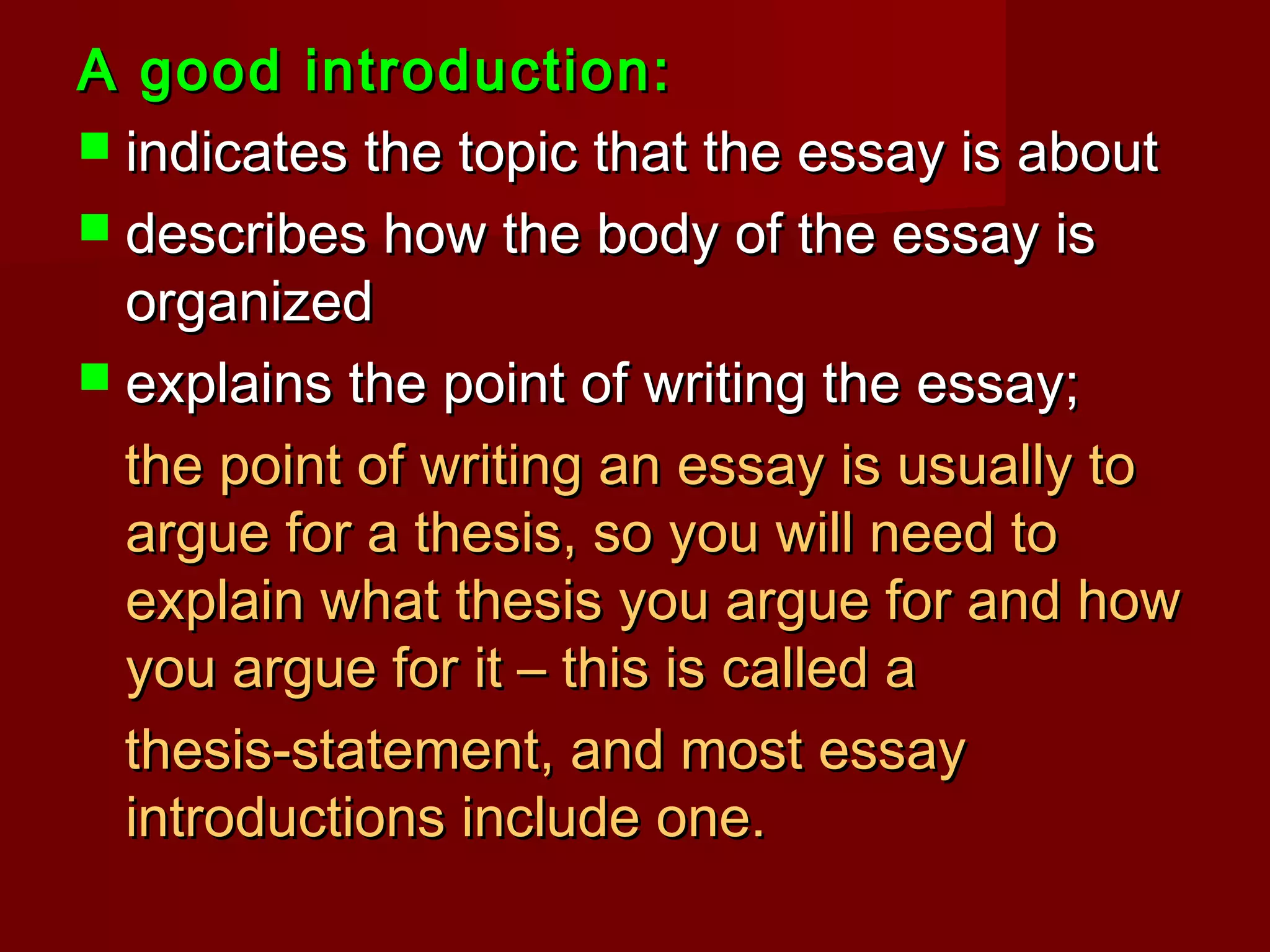 How to write an introduction | PPT | Education
