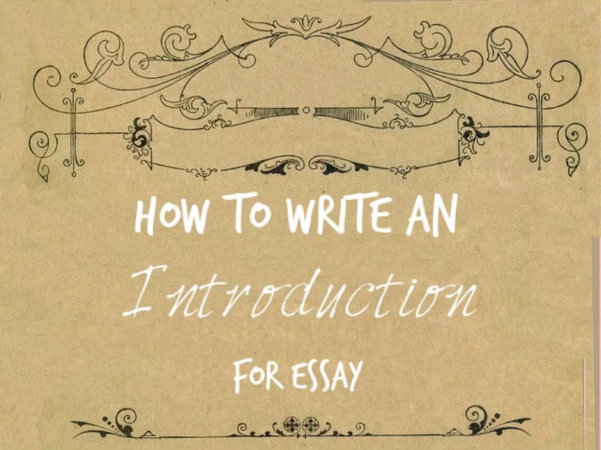 How to write an introduction for essay | PPT