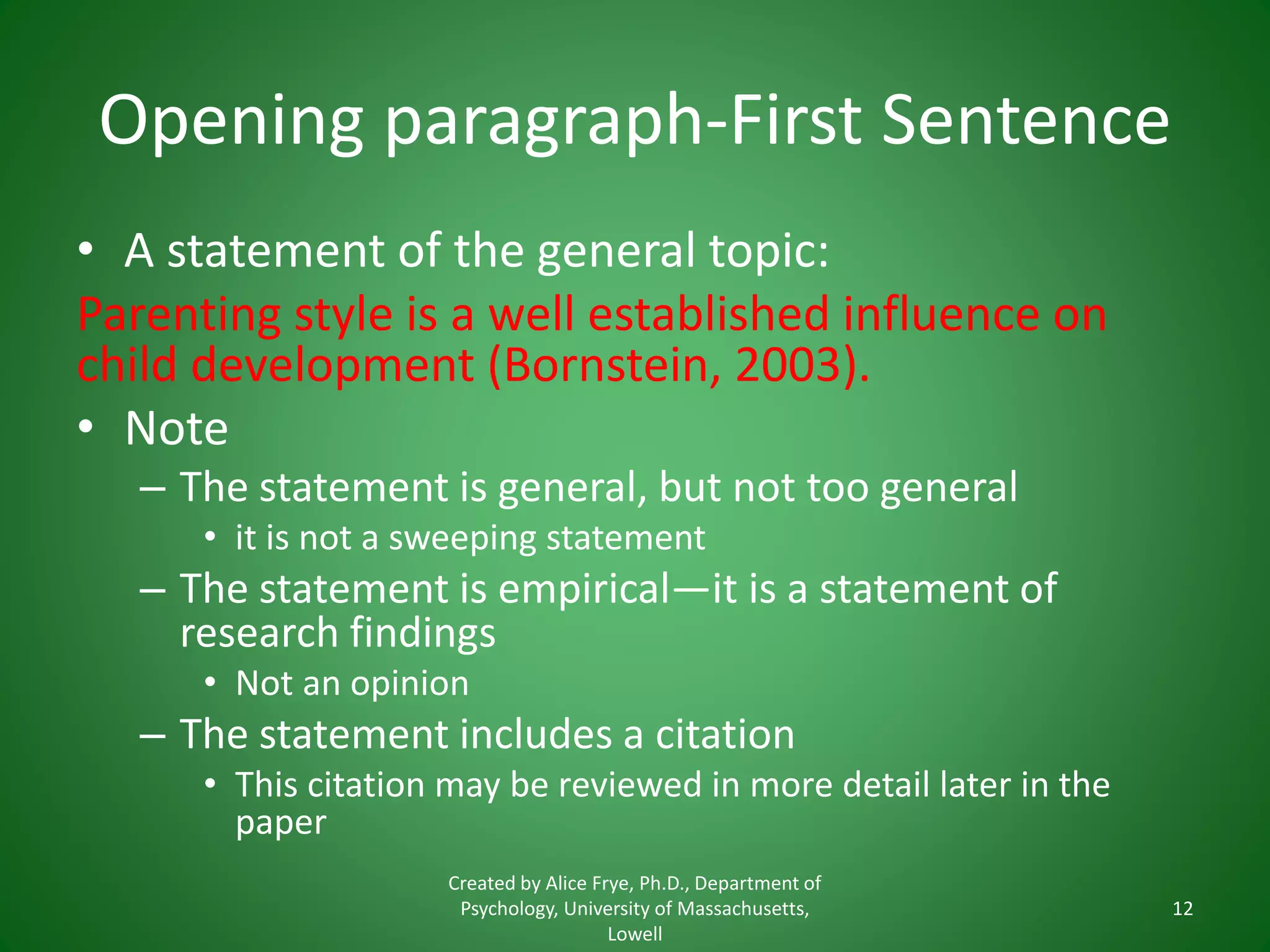 How to write an introduction the first paragraph tcm18-117650 | PPTX