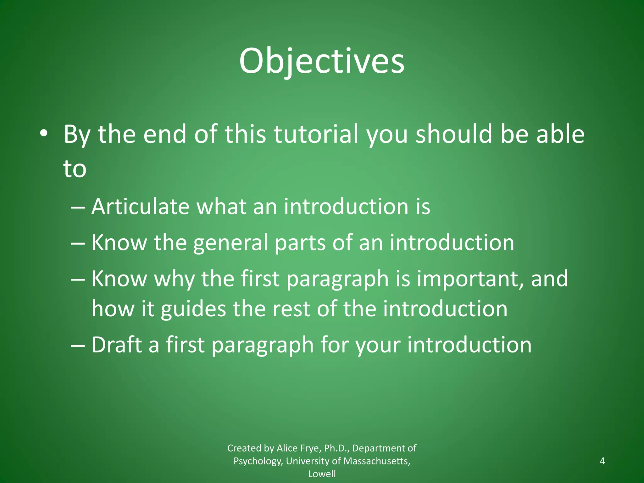 How to write an introduction the first paragraph tcm18-117650 | PPTX
