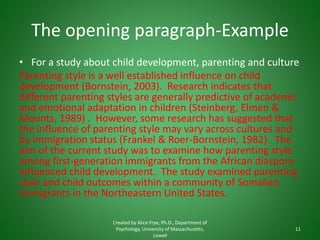 How to write an introduction the first paragraph tcm18-117650 | PPTX