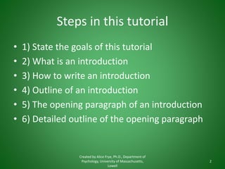 How to write an introduction the first paragraph tcm18-117650 | PPTX