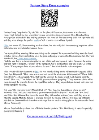 Narrative Essay Examples