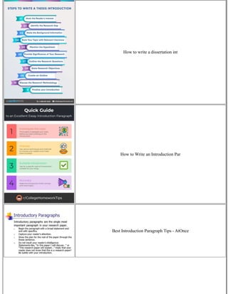 How To Write An Introduction For A Thesis Paper | PDF
